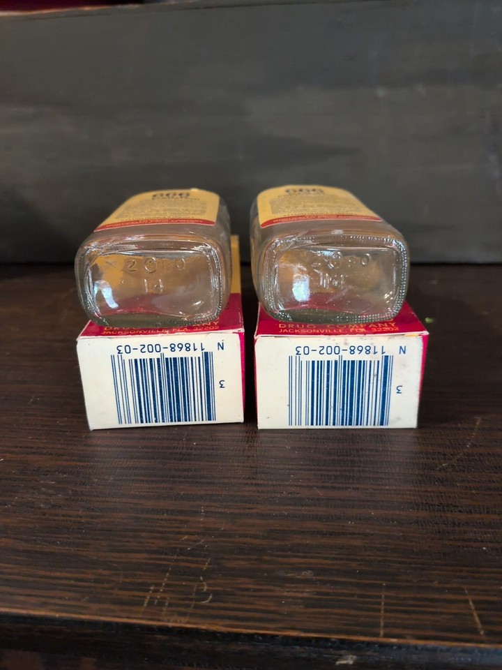 Two Vintage 666 Cold Preparation Bottles & Boxes ~ 3oz ~ Jacksonville ...