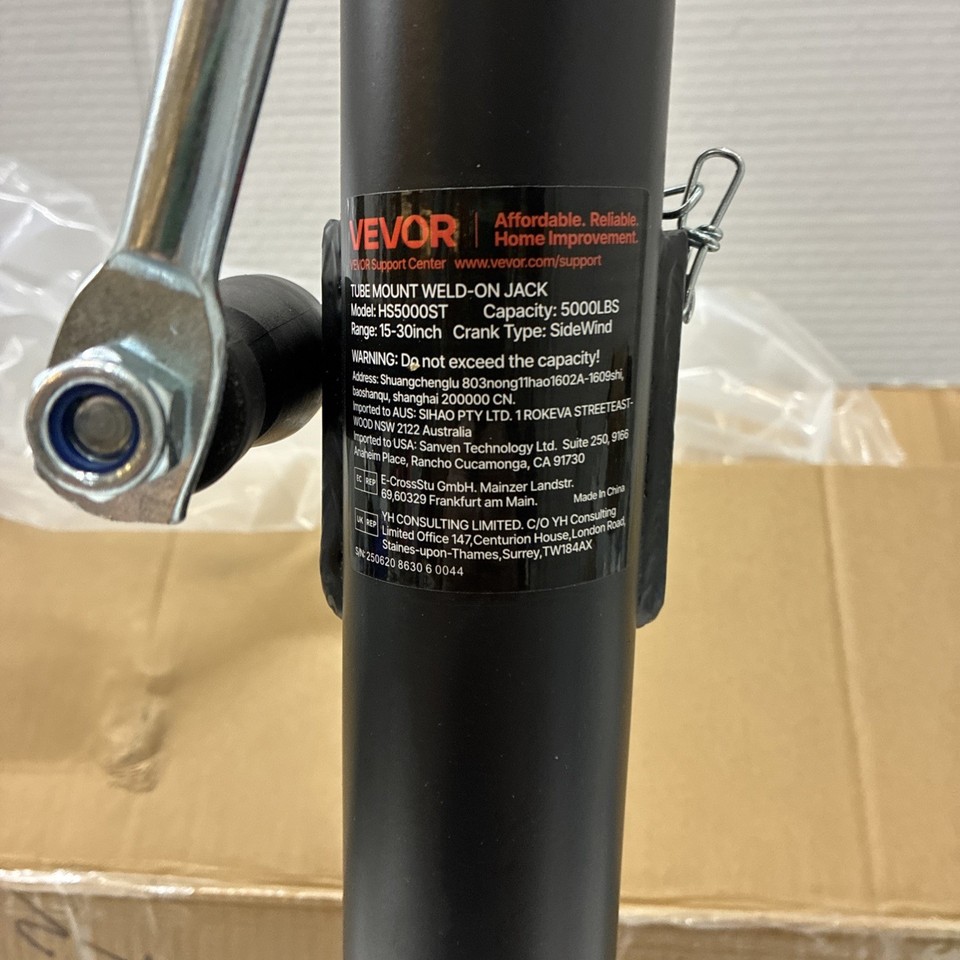 Trailer Jack 5000 lbs Dynamic Load Capacity Weld-on Pipe-Mount Swivel ...