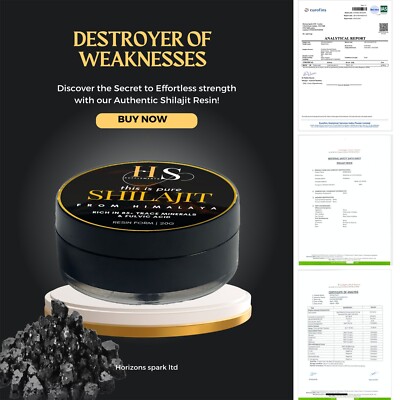 Shilajit Resin,Pure Shilajit, Himalayan Shilajit Resin, Eurofins Lab ...