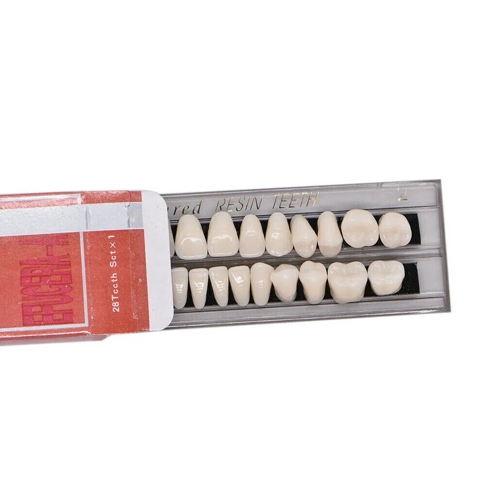 Dental Acrylic Resin Denture Shade A2A3 Upper Lower Full Set False ...
