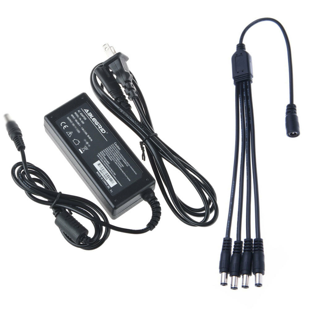 DC 12V 3A AC Power Supply Adapter 3000mA for CCTV Camera with 4 port ...