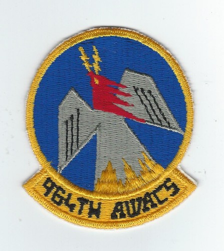70's-80's 964th AIRBORNE WARNING & CONTROL SQUADRON(AWACS) patch | eBay