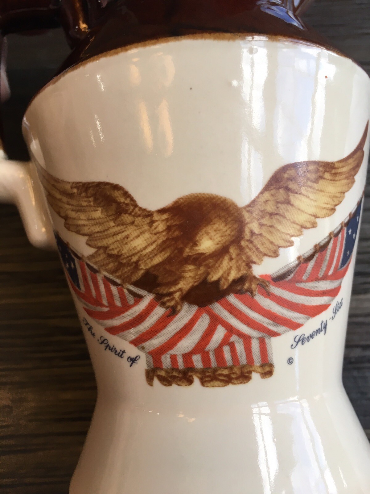 Vintage McCoy Wooden Carved Eagle Pitcher National Gallery of Art ...