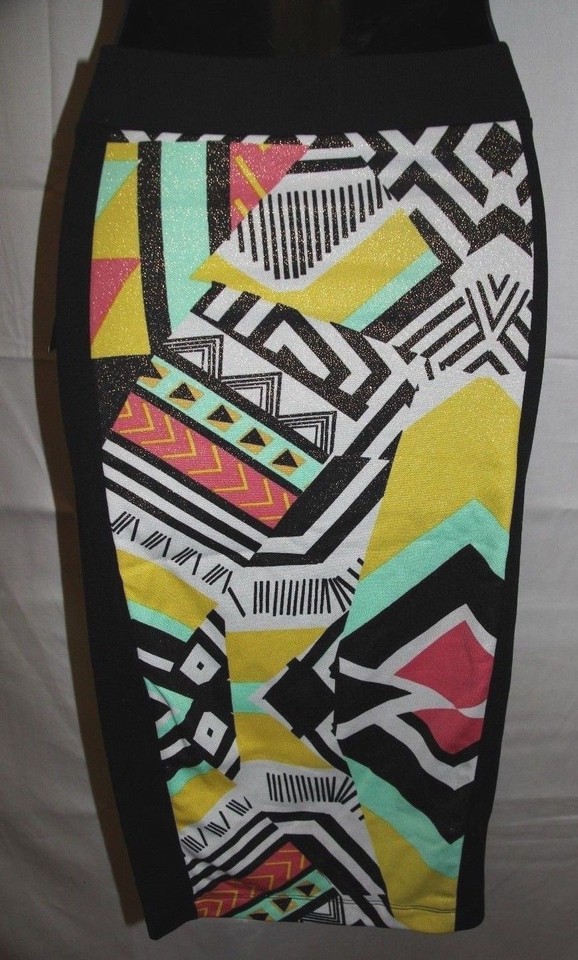 Juniors Skirt Pencil Straight Tribal Print Bongo S/Small M Medium NEW ...
