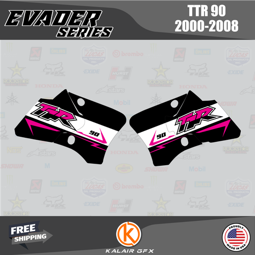 Graphics Kit for Yamaha TTR90 (2000-2008) TTR 90 Evader Series - Pink ...