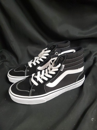 Vans Women's SK8 Skate Shoes Black 721356 High Top Lace Up Flat Heel Sz ...