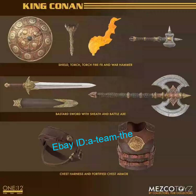 Mezco Collective Conan the Barbarian 1/12 Scale KING CONAN Toys Action ...