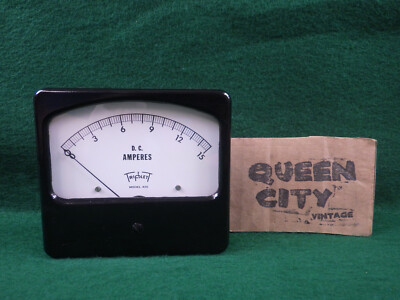 Vintage Electronics Triplett DC Amperes panel meter Bakelite face 1950s ...