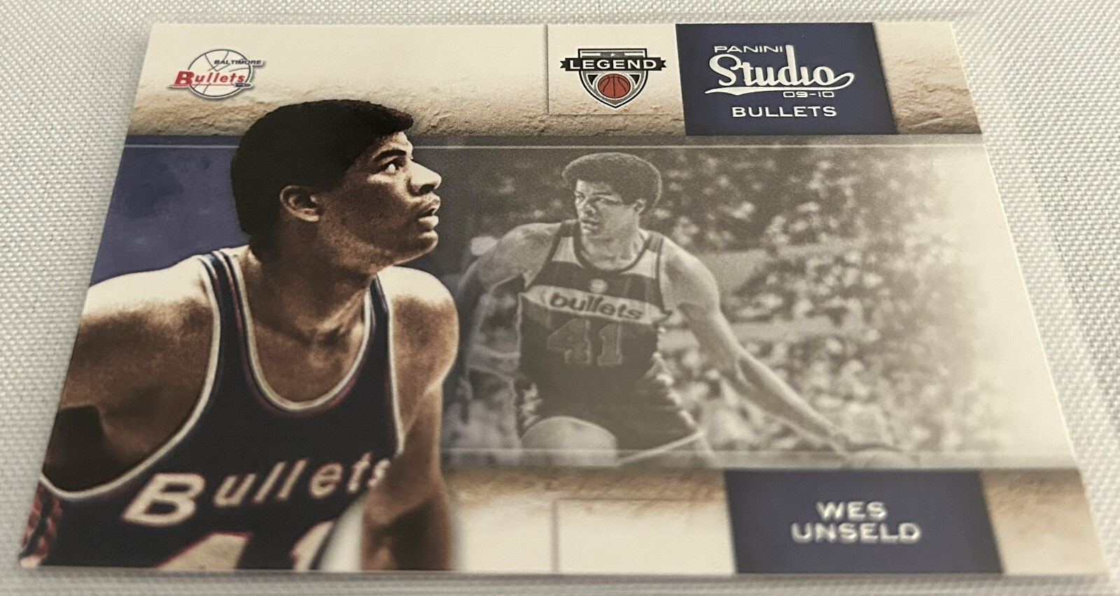 2009-10 Panini Studio Basketball Wes Unseld Washington Bullets Legend ...