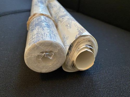 Thibaut TOILE PORTFOLIO Wallpaper 1 Roll NIP, 1 open 839-T-9513 Blue ...