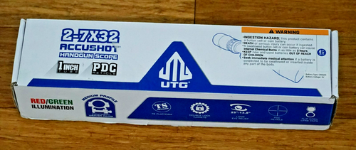 UTG 2-7X32-1-Inch Handgun-Scout Scope Long Eye Relief PDC Illuminated ...