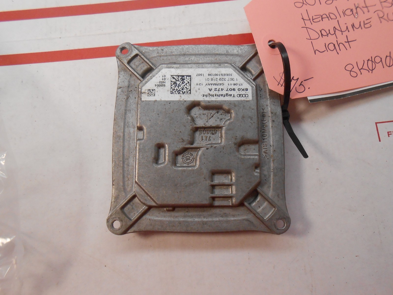 2012 AUDI A4 HEADLIGHT BALLAST DAYTIME RUNNING LIGHT 8K0907472A RK0522 ...