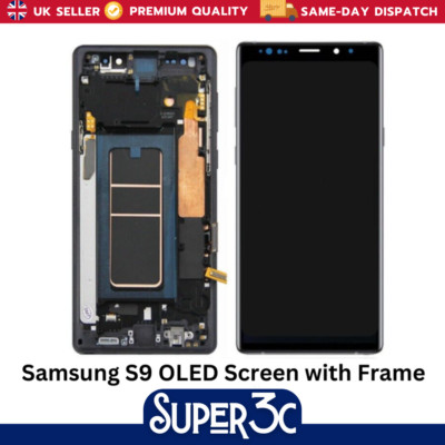 Samsung Galaxy S9 SM-G960F Replacement OLED Screen Digitizer With Frame ...