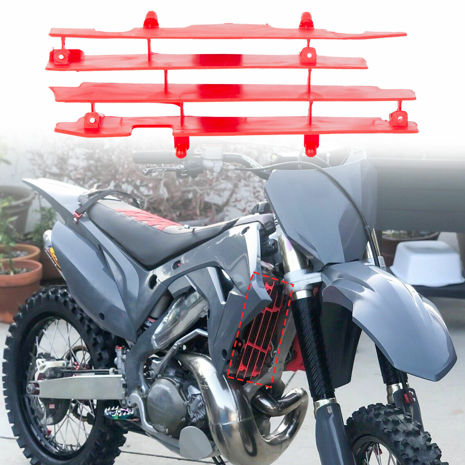 Radiator Louvers Red Replace For #8459900002 for Honda CR125R CR250R ...