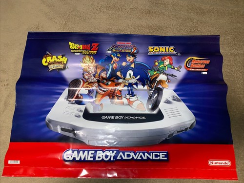 Vintage 2002 Game Boy Advance Promo Banner Rare Advertisement 36”x26 ...