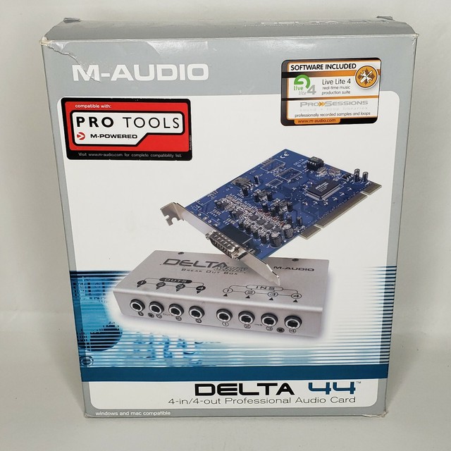M-AUDIO Delta 44 Professional 4 In / 4 Out Audio Card & Breakout Box ...