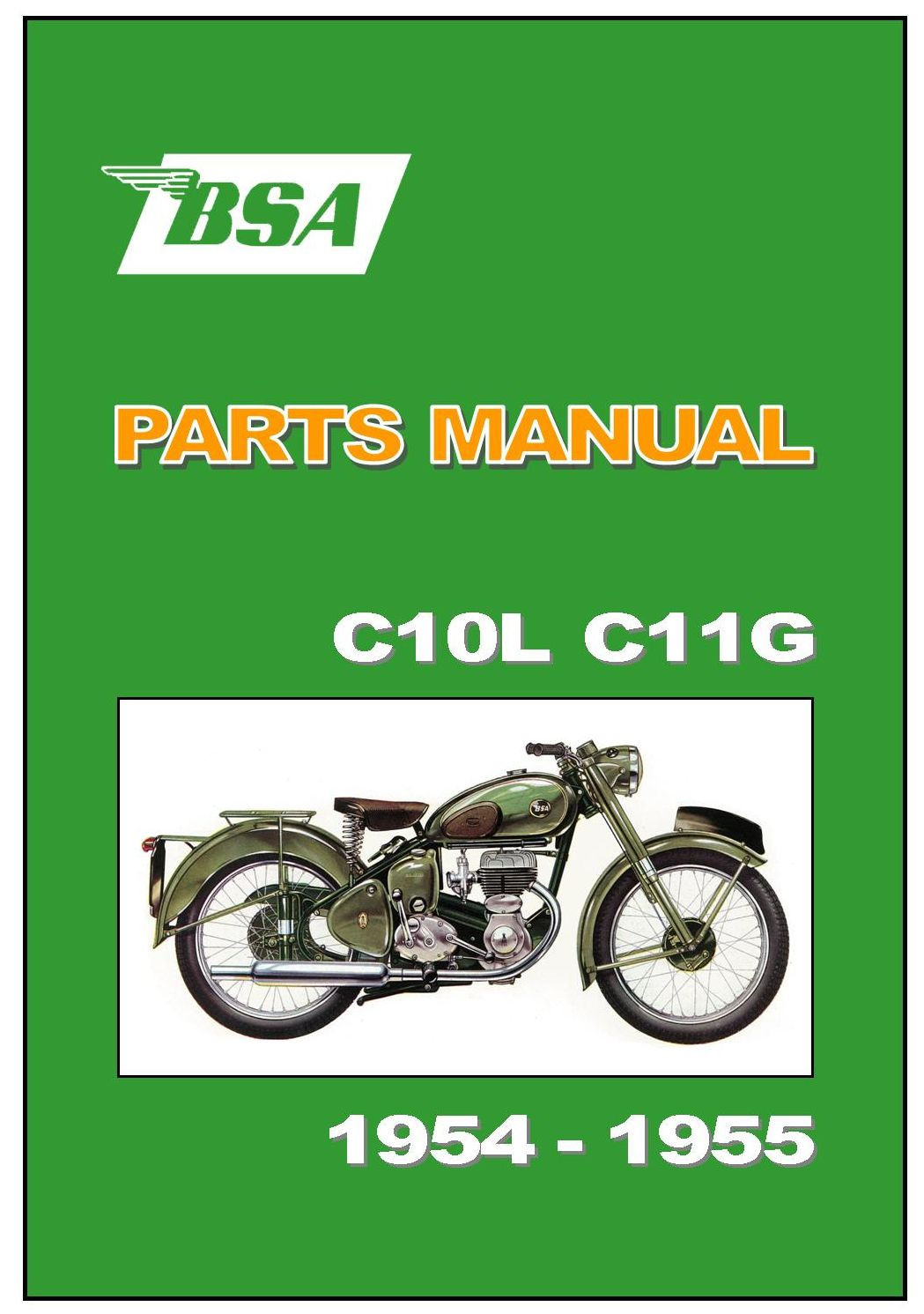 BSA Parts Manual C11G C10L 1954 1955 Replacement Spares Catalog List ...