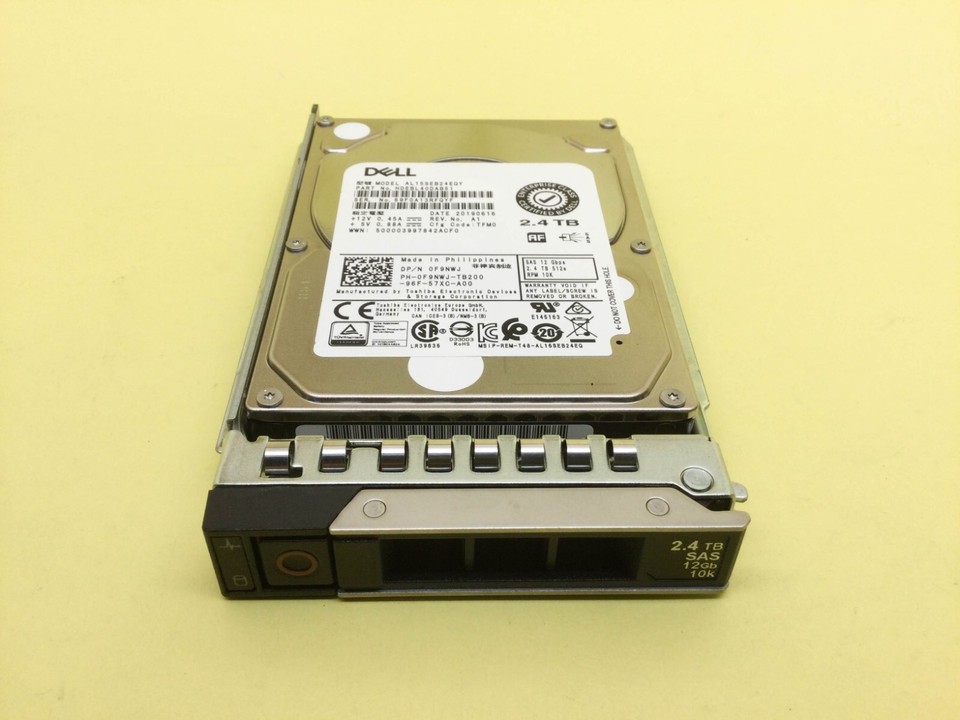 F9NWJ DELL 2.4TB 10K 12Gbps 2.5" 512e SAS HDD 0F9NWJ AL15SEB24EQY w ...