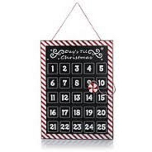 Winter Lane ' DAYS TILL CHRISTMAS Countdown METAL CALENDAR w ...