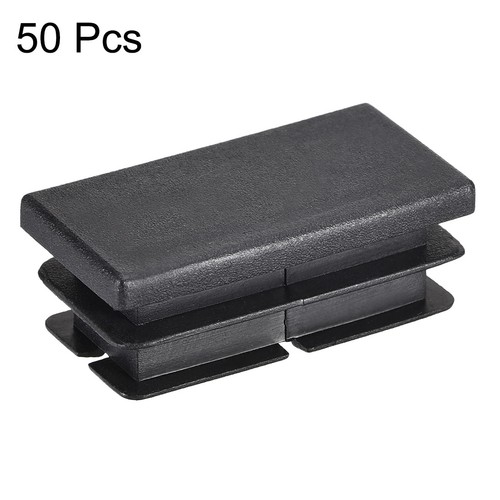 40mm x 20mm Rectangle PP End Cap Desk Chair Leg Foot Cover Insert Black ...