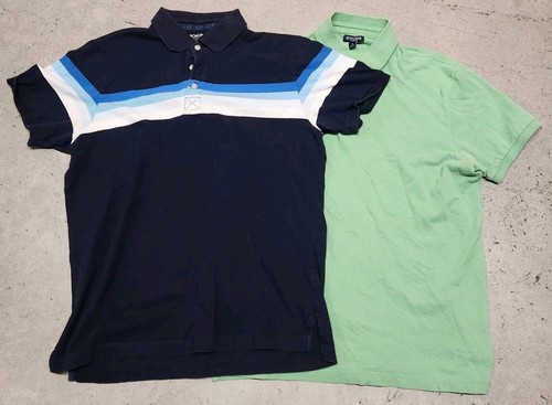 Bonobos Polo Shirt Lot Of 2 Mens Blue White Stripe Green Short Sleeve P ...