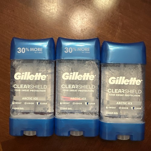 3 Pack Gillette CLEARSHIELD 72 HR Antiperspirant Scent Arctic Ice x 3 ...