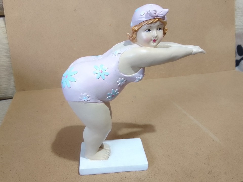 Bathing lady ornament, novelty item, "Candy Rose lady" | eBay UK