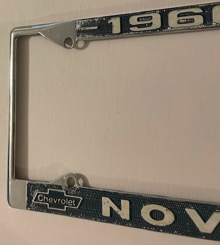 Vintage 1966 Chevrolet Nova Booster License Plate Frame Chevy | eBay