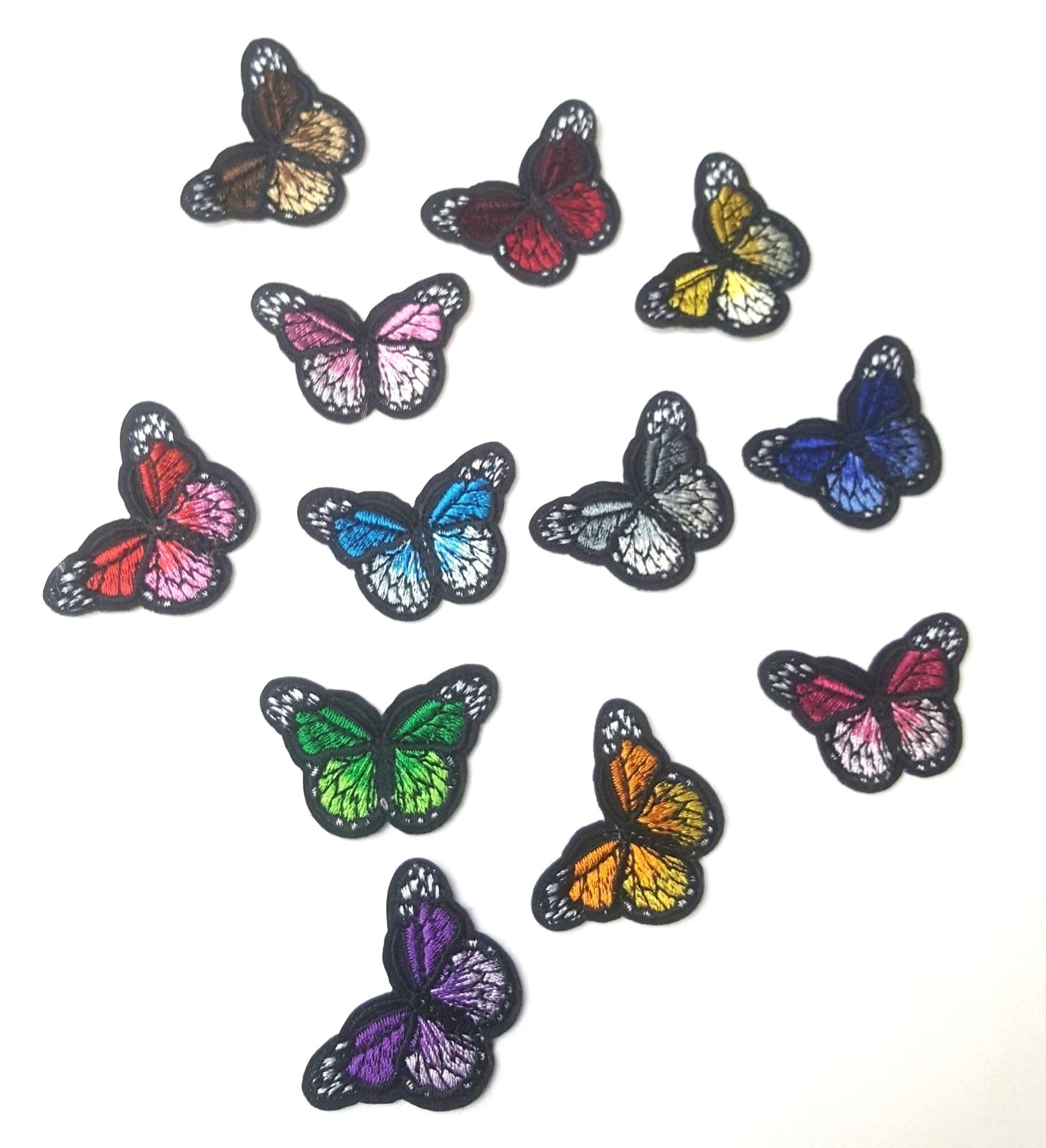 Monarch Butterfly Patch Mini Small Embroidered, Iron-On/Sew-On Applique ...