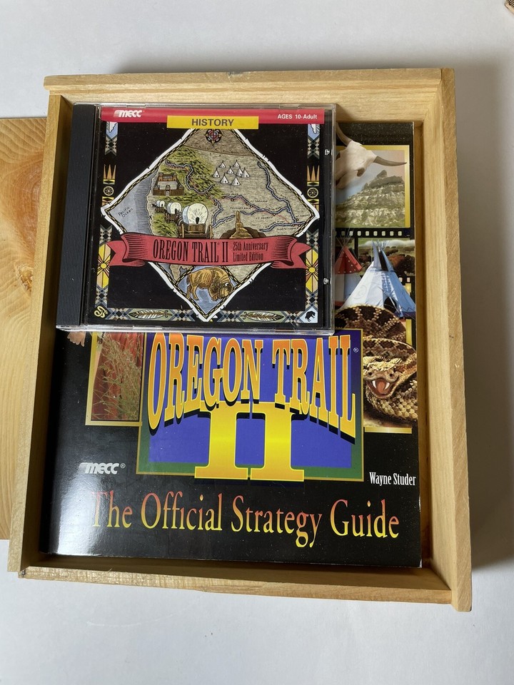 Oregon Trail II 25th Anniversary Limited Edition PC Wooden Box Set #734 ...