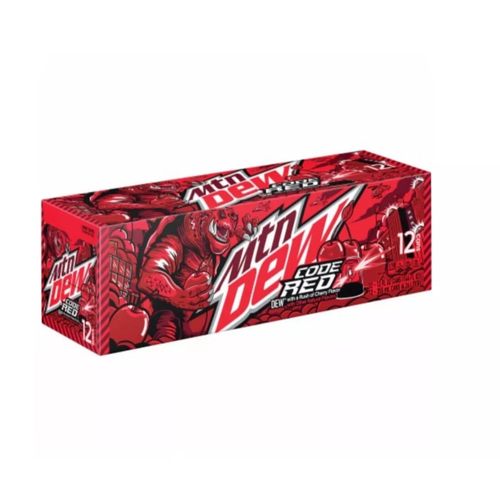 Mountain Dew Code Red Soda 12 oz Cans NEW (pack of 12) | eBay