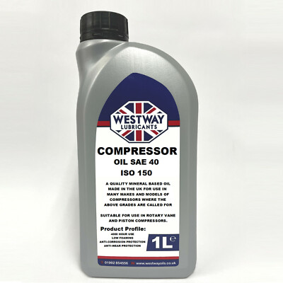 Compressor Oil 1 Litre SAE 40 Grade Oil Piston Air Compressor Oil 1L ...