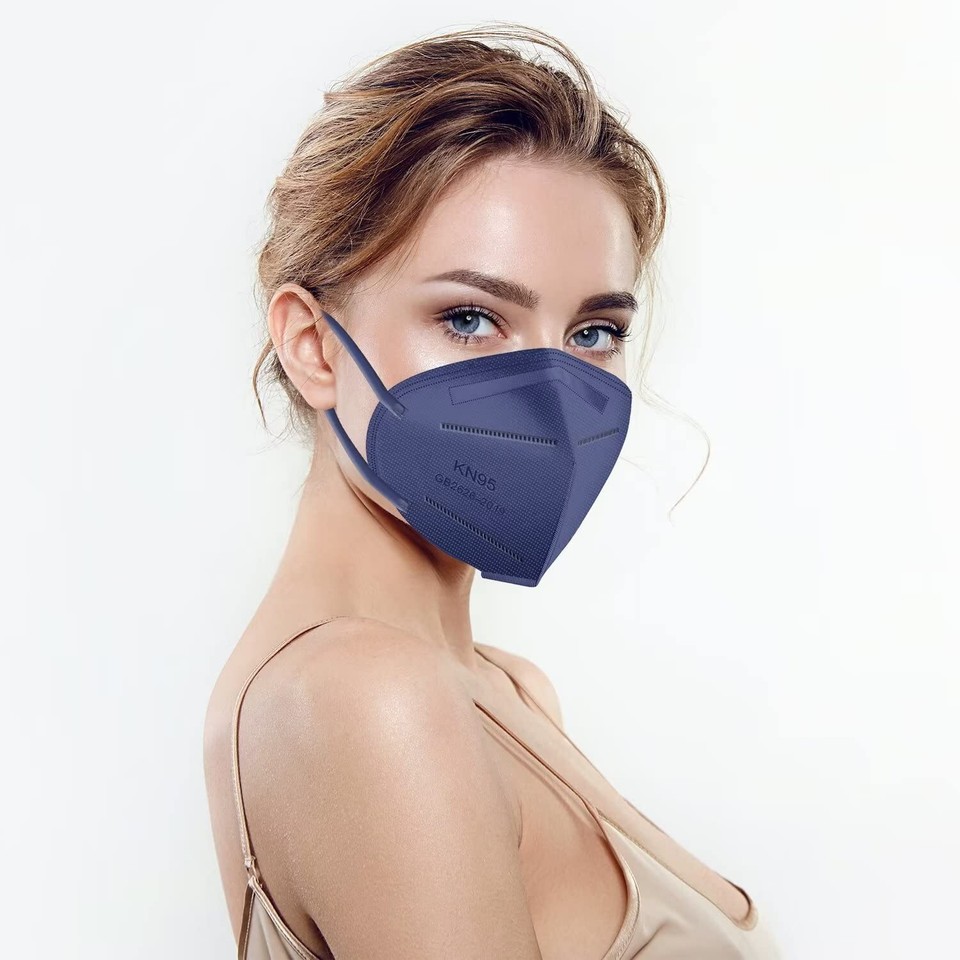 10/50/100 Pcs Blue KN95 Protective 5 Layer Face Mask BFE 95% Disposable ...