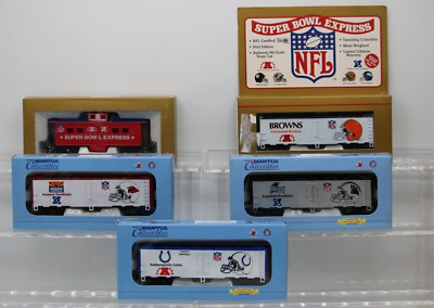 NFL Super Bowl Super Bowl Ltd Edition HO Scale Train Set Browns ...