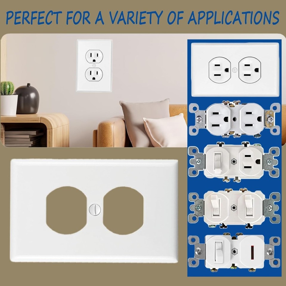 Outlet Covers Wall Plates - Electrical Outlet Cover 2/12-Pack Standard ...