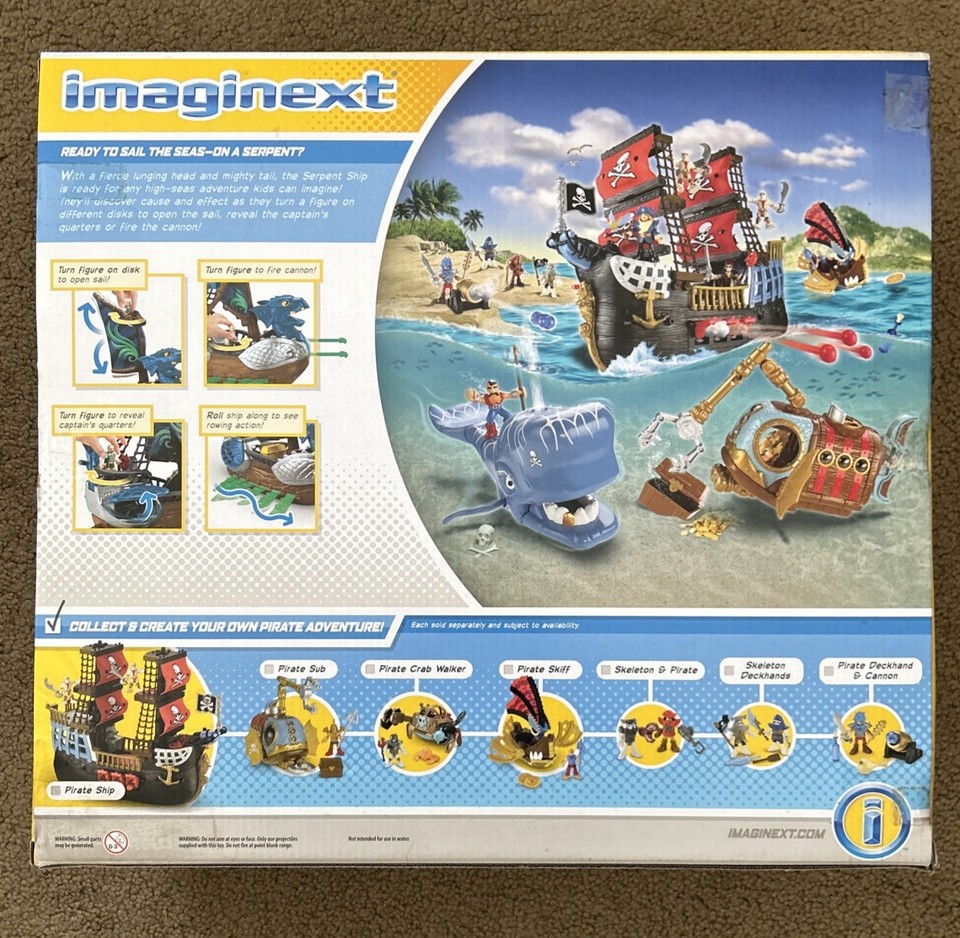 IMAGINEXT FISHER-PRICE Serpent Pirate Ship New In Box Kohl’s Exclusive ...