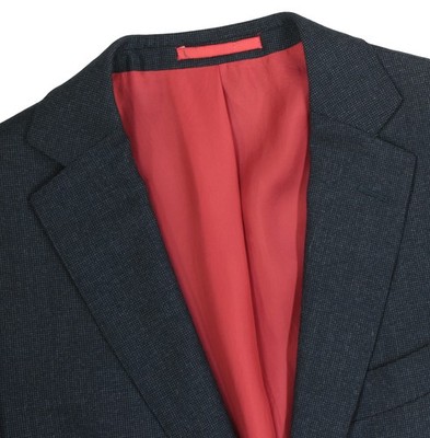Men's 36 R Suit Supply Hacking Gray Reda Wool Check Surgeon Working ...