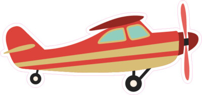 Airplane Air Plane Wings Flying Vinyl Bumper Sticker Window Decal ...