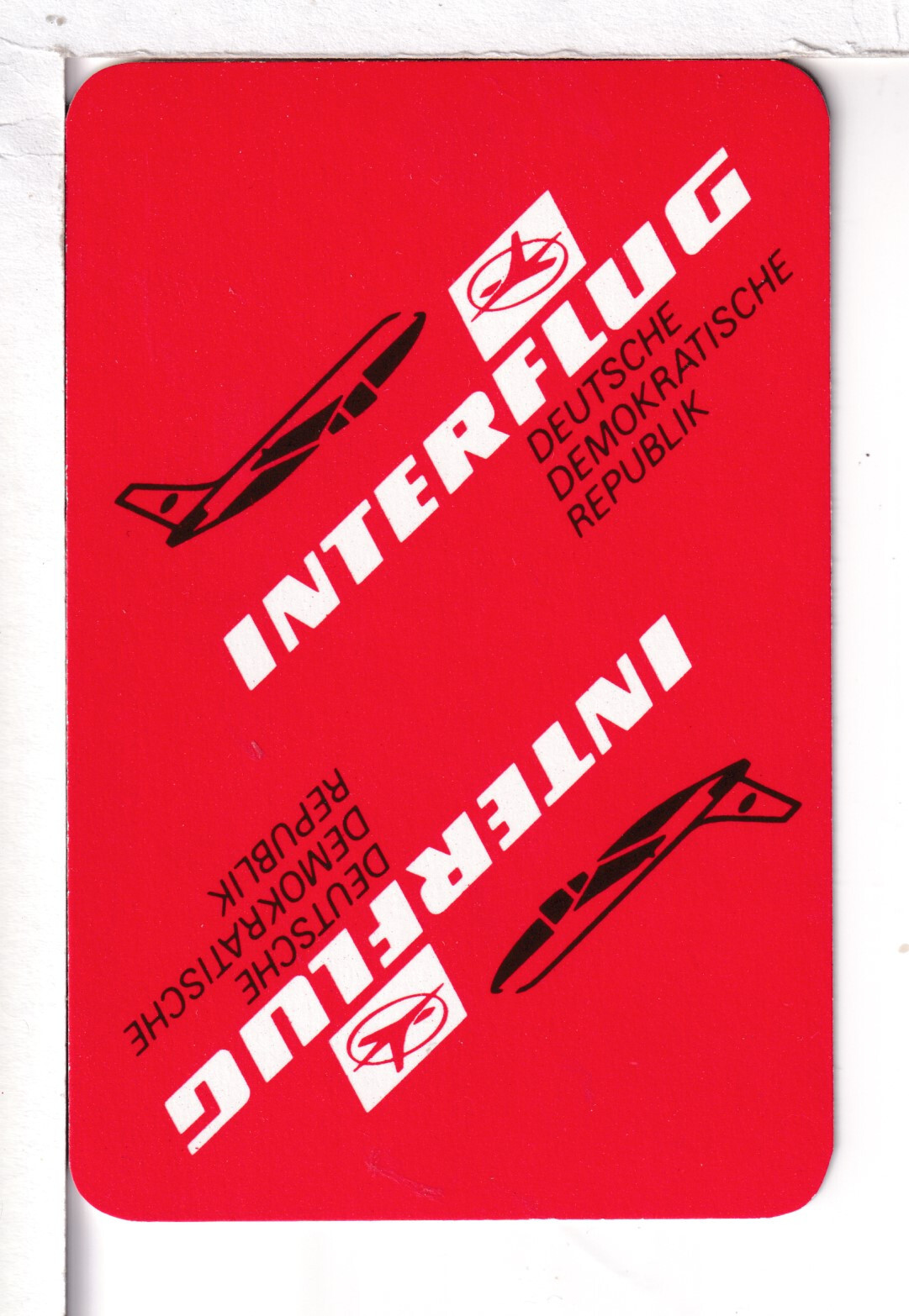 Single Airline Playing Card "Interflug, IFL 107 A", Chan/Mertens ...