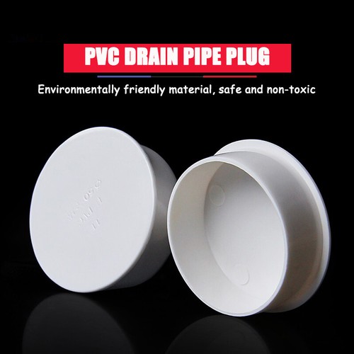 White PVC Blanking Plug Water Drain Pipe Fitting End Cap Stopper 40mm ...