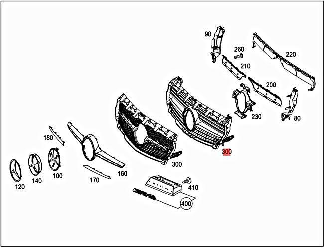 MERCEDES Mercedes-Benz OEM Cla250 Front Bumper Grille-upper Grille ...
