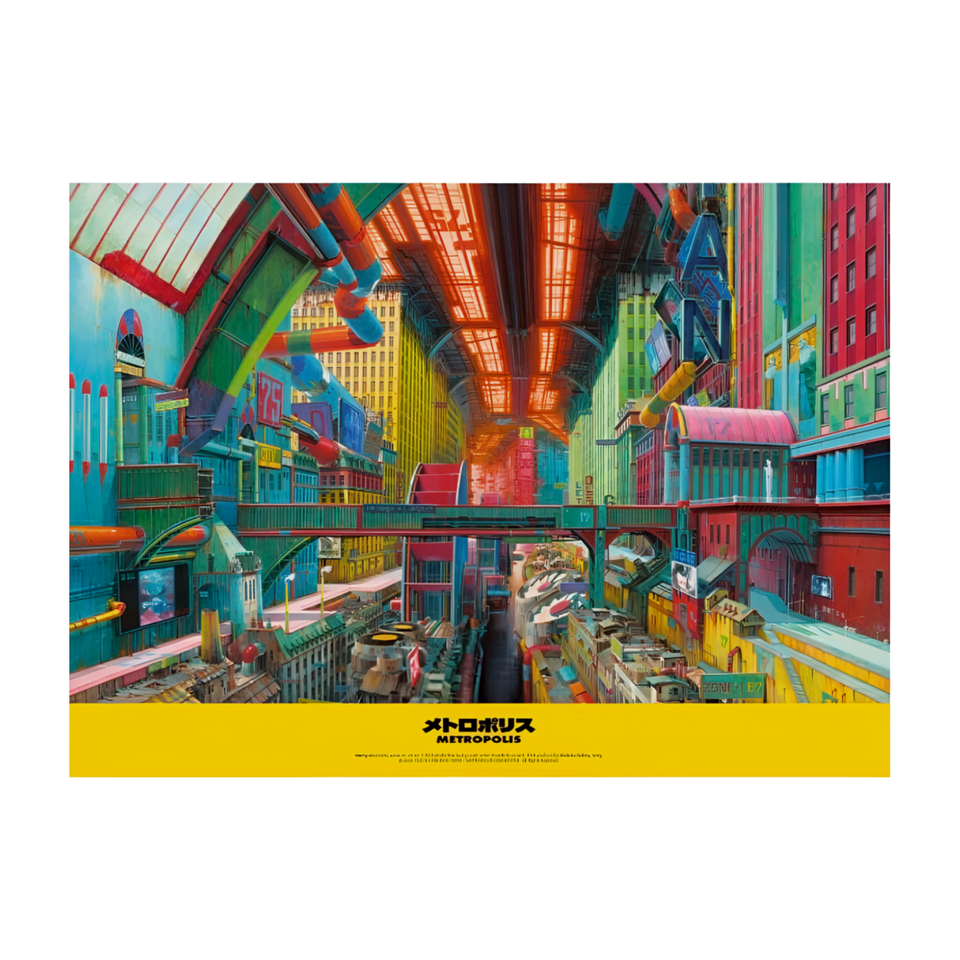 METROPOLIS Robotic Angel Background Poster Shuichi Kusamori Print ...