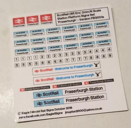 N Scale British Rail ScotRail Station Signs Set (Your Choice of Name ...