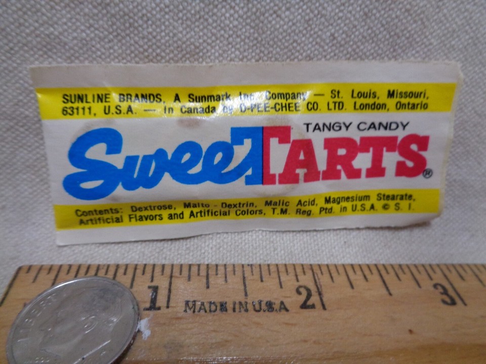Vintage Sweet Tarts Candy in package Halloween size mini 1974 1976 ...