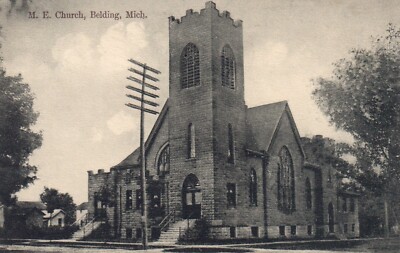 Methodist Church in Belding Michigan Mich MI Postcard | eBay