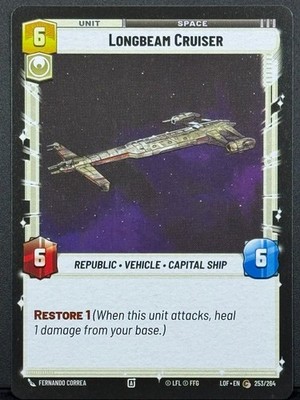 Star Wars Unlimited Legends of The Force TCG Longbeam Cruiser | eBay