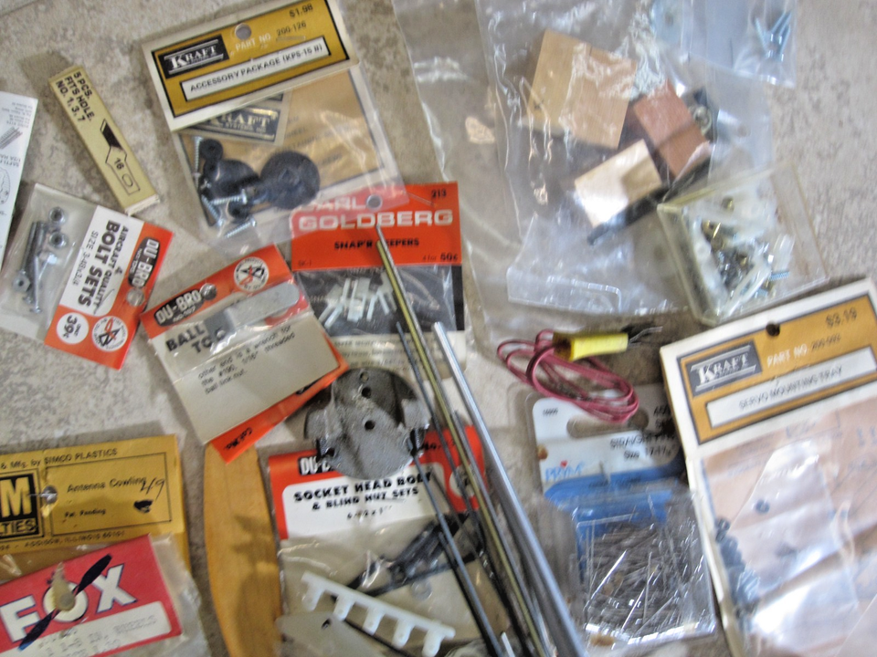 Vintage Model Airplane Junk Drawer Clean Out, Model Aircraft Parts Lot ...