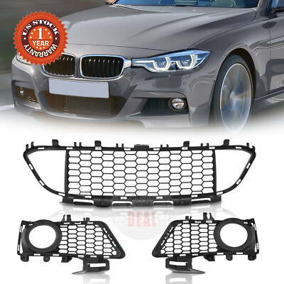 For 2012-18 F30 F31 BMW 3Series M Sport 3PCS Front Bumper Grille Set ...