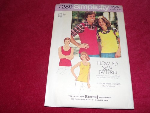 🌺 1975 UNCIRCULATED SIMPLICITY #7289 - LADIES SHELL TOP & SHIRT PATTERN ...