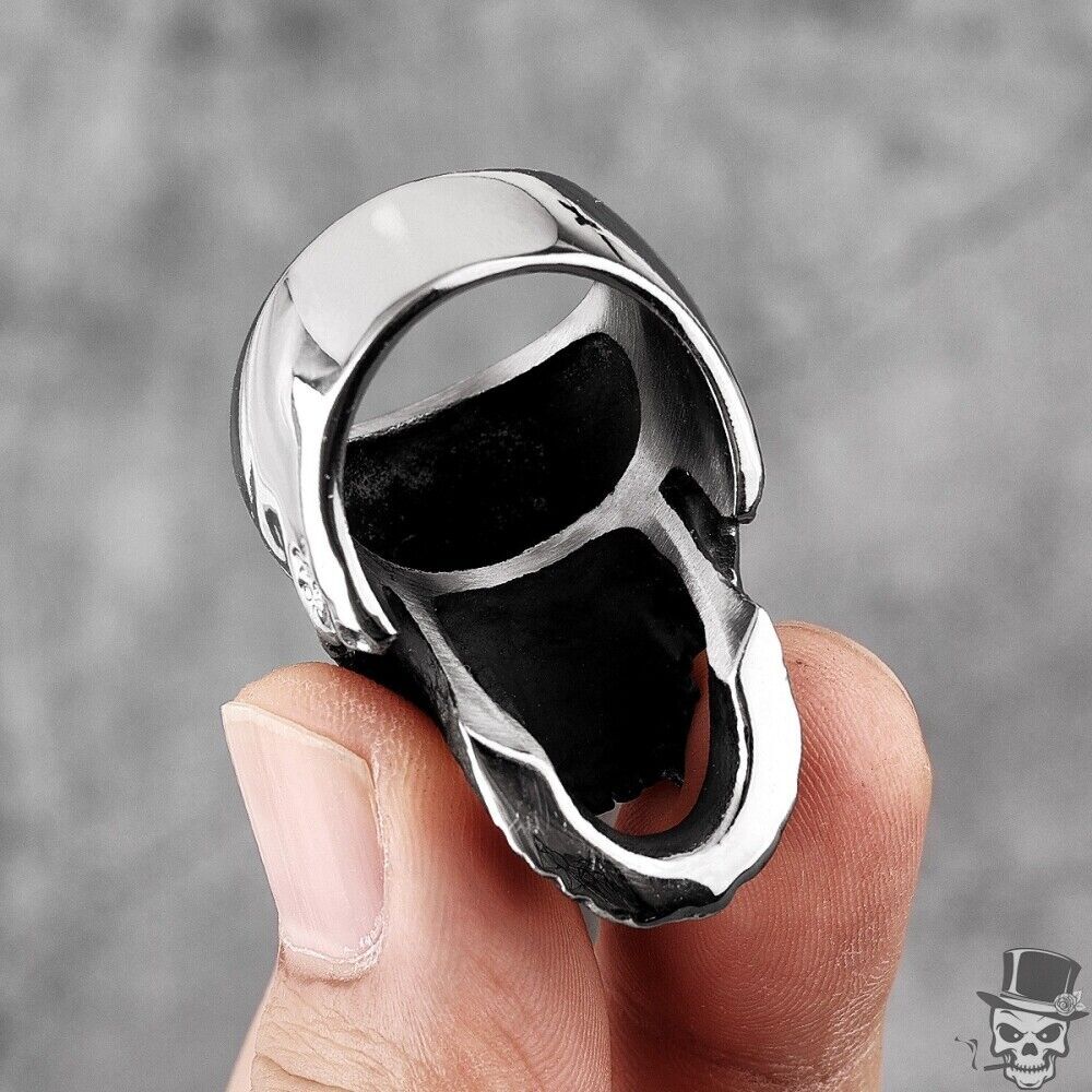 Sculpt Rings™ Screaming Skull Hell Punk Ring in Stainless Steel – US ...